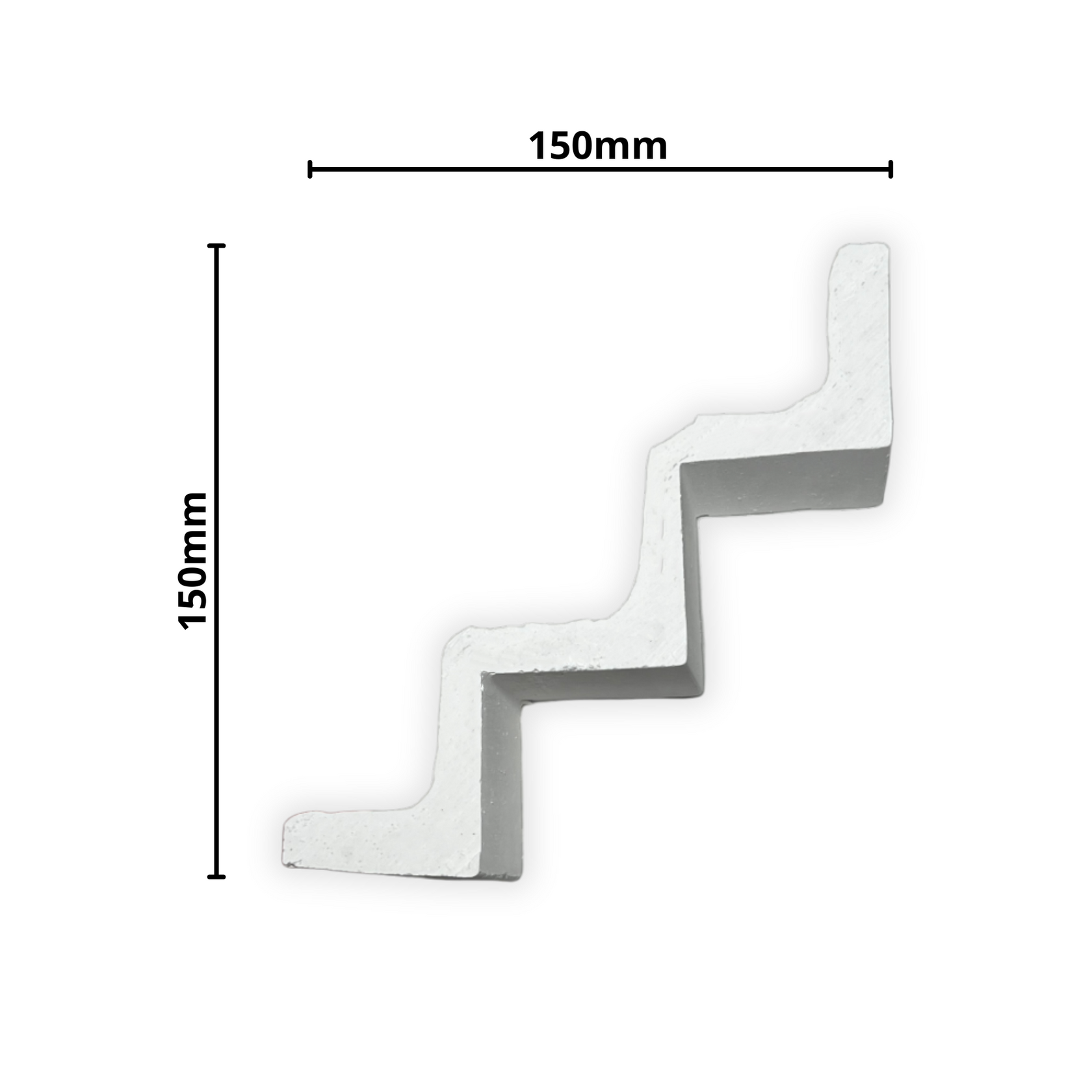 Plaster Coving Large Three Step 150mm Drop | Plaster Ceiling Roses