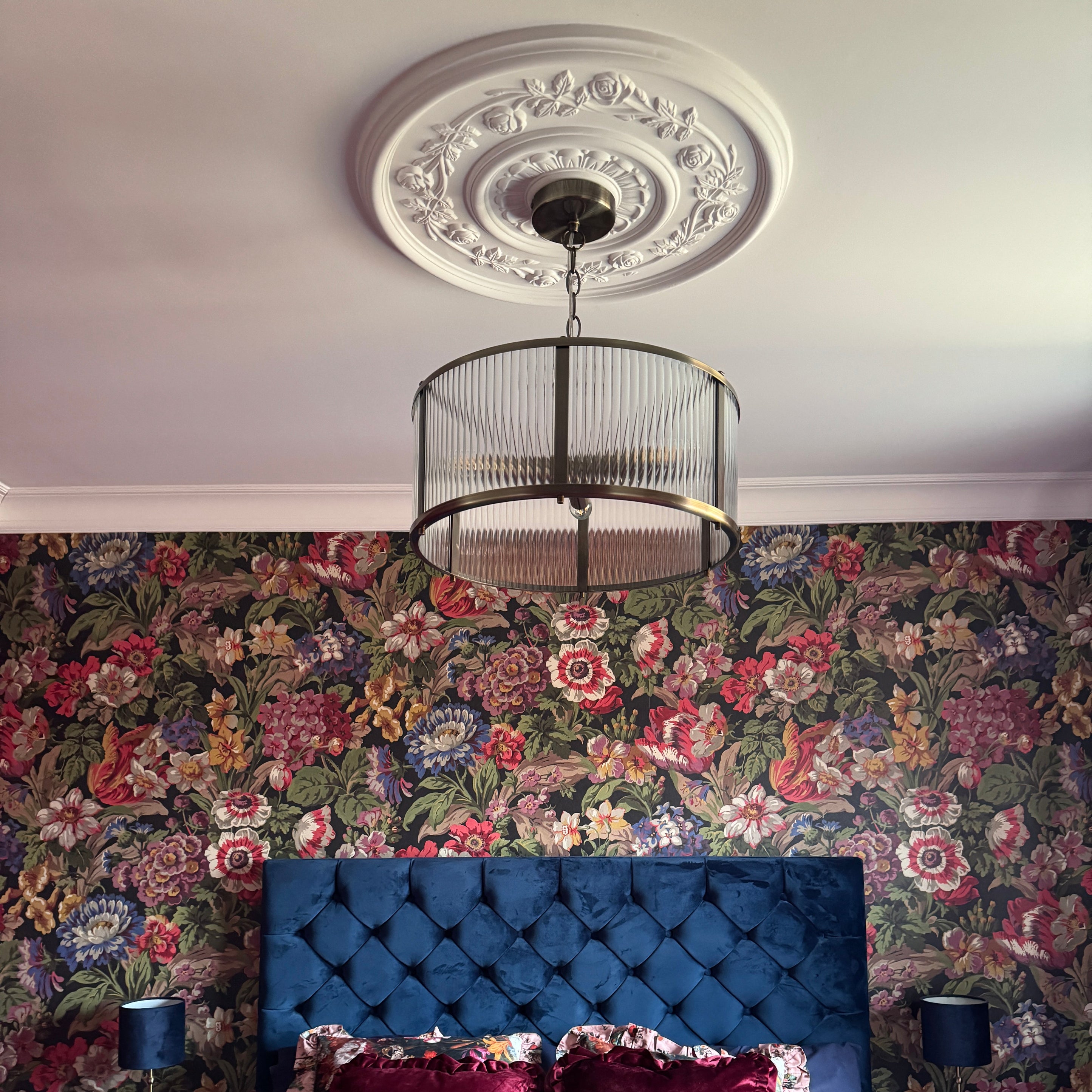 Rose Pattern Plaster Ceiling Rose 600mm | Plaster Ceiling Roses