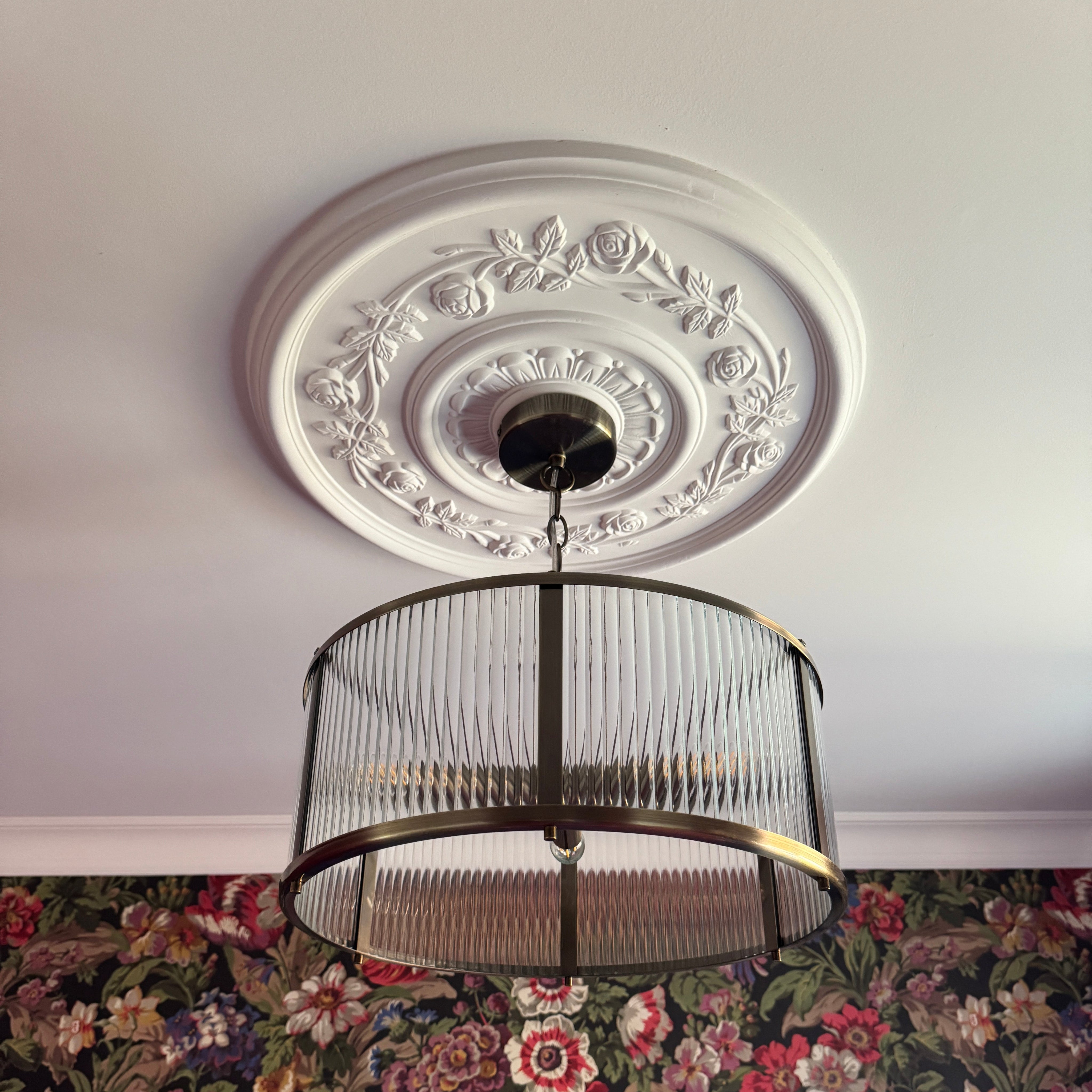 Rose Pattern Plaster Ceiling Rose 600mm | Plaster Ceiling Roses
