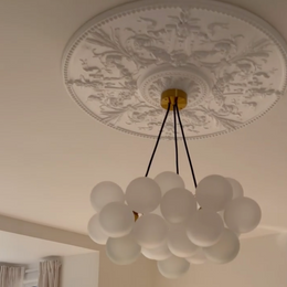 Large Plaster Ceiling Rose with Swags 840mm | Plaster Ceiling Roses