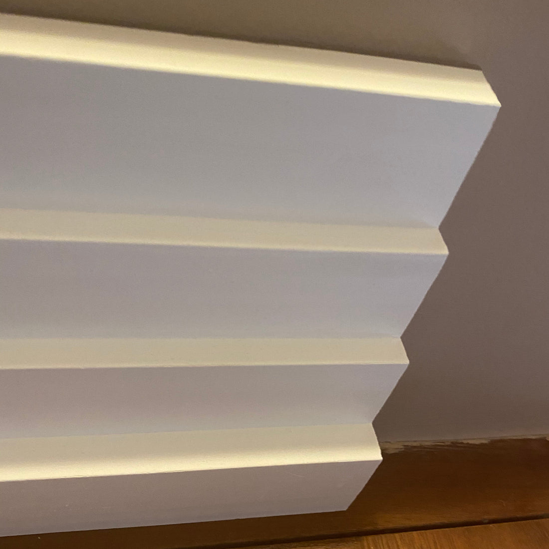 Art Deco 4 Step Plaster Cornice 50mm Drop | Plaster Ceiling Roses